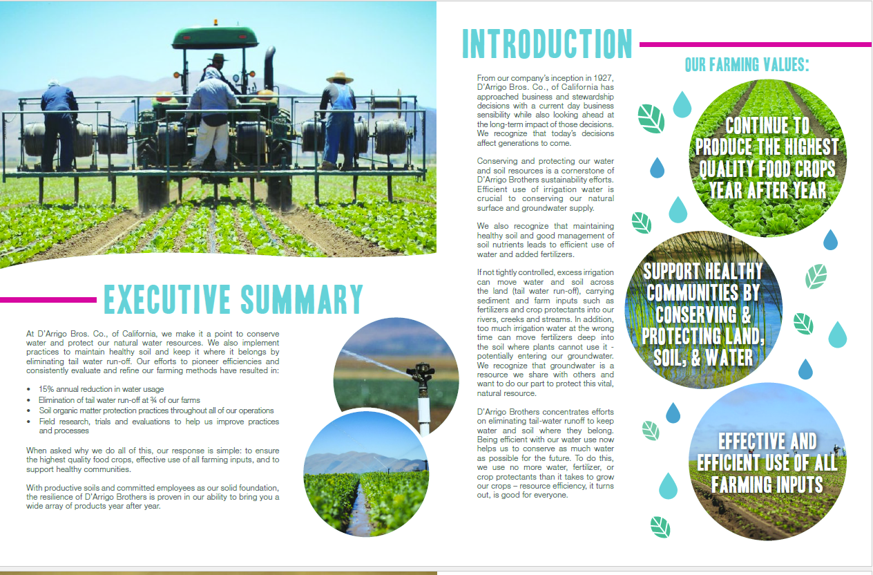 Farm Water Conservation And Protection Executive Summary And Intro Andy Boy